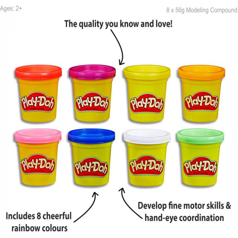 Play-Doh 8 Pack Assorted - Afterpay Available!