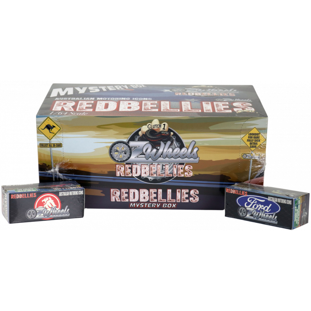 1:64 R1 Oz Wheels Red Bellies Asst - Plastic Chassis