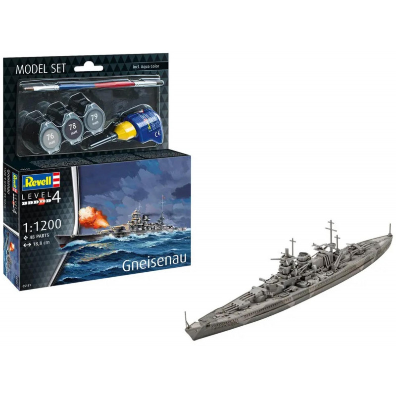 Revell 1/:1200 Model Set Battleship Gneisenau - Afterpay