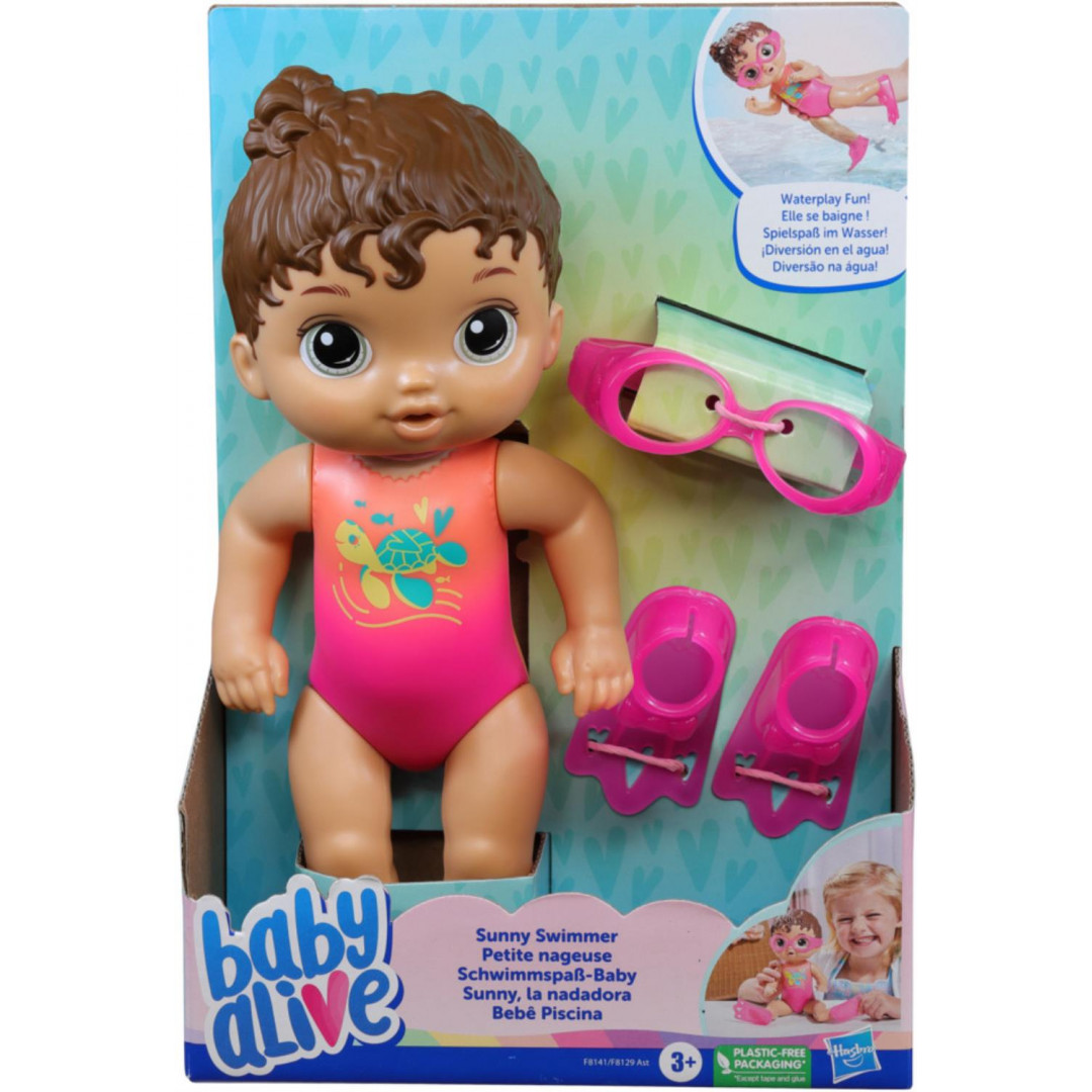 Baby Alive Sunny Swimmer Brunette - Afterpay Available!