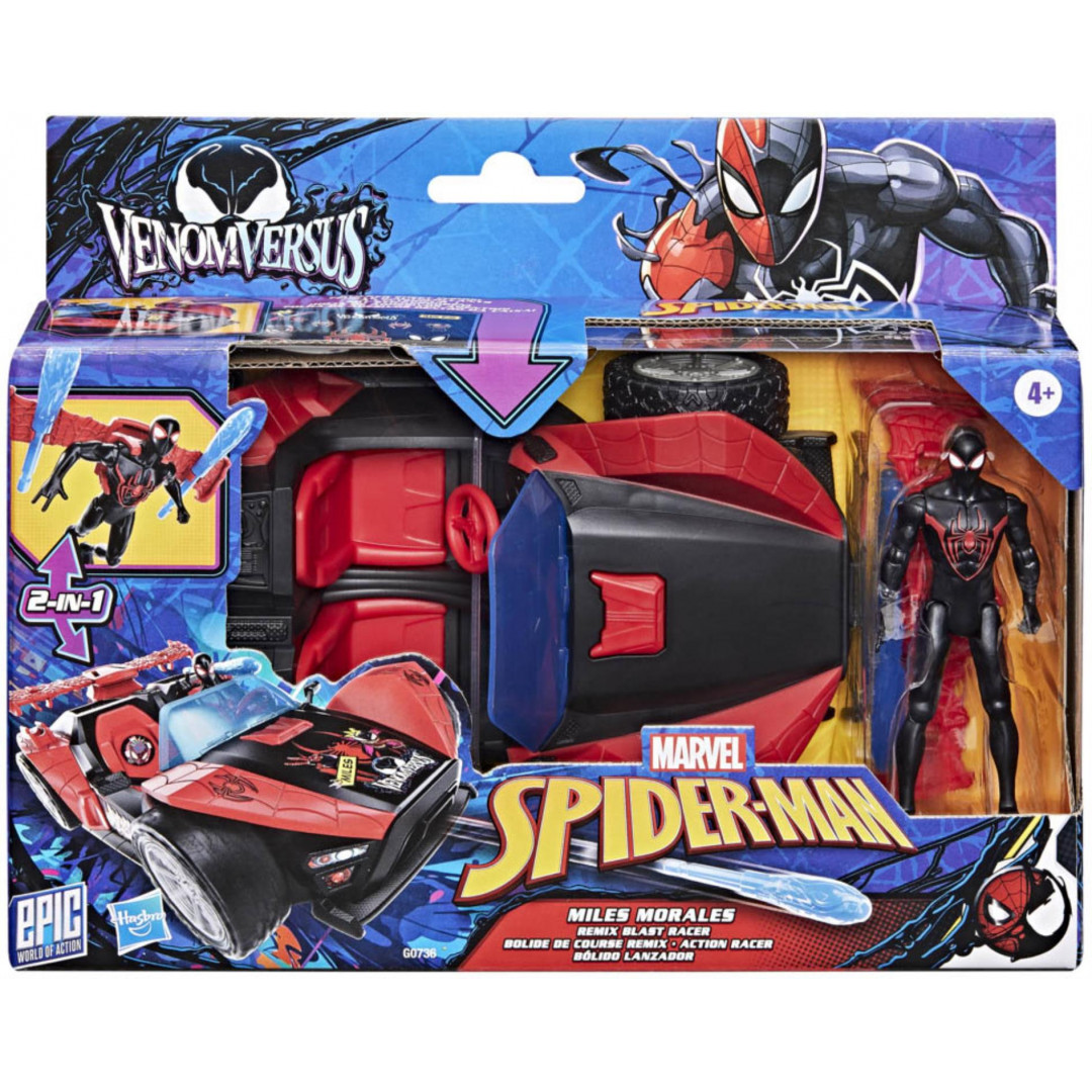 Spiderman Venomversus Miles Remix Blast Racer - Afterpay