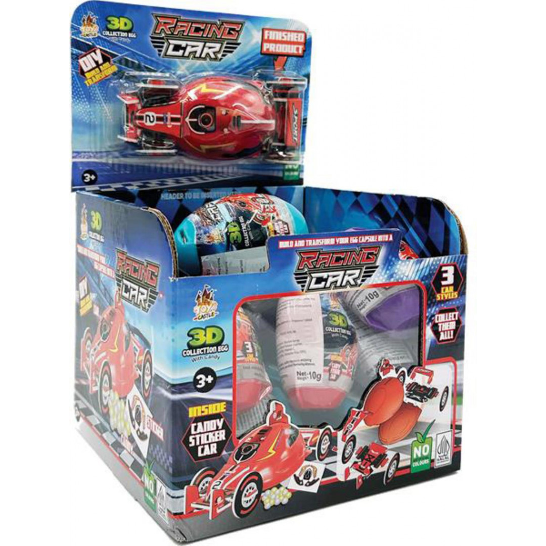 Race Car DIY Egg 10G Assorted - Afterpay Available!