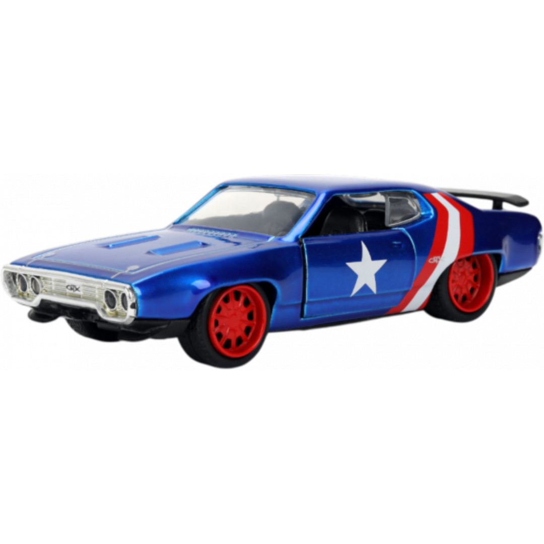 Marvel - 1:32 1972 Plymouth Captain America Diecast Vehicle