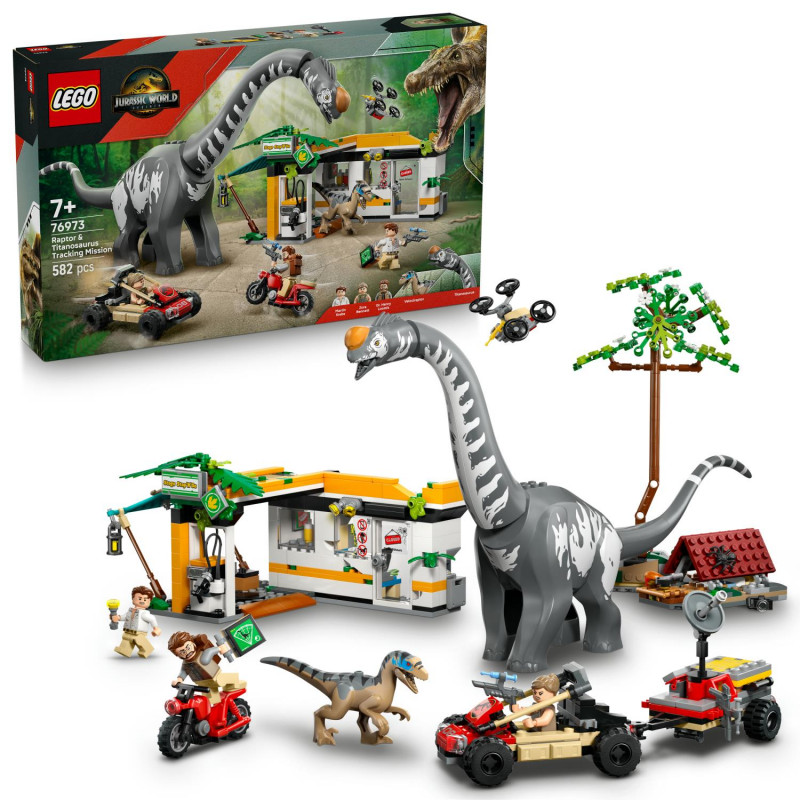 LEGO Jurassic World Raptor & Titanosaurus Tracking Mission