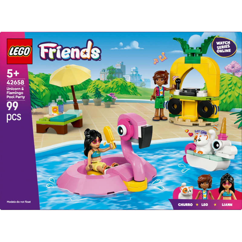 LEGO LEGO Friends Unicorn & Flamingo Pool Party 42658
