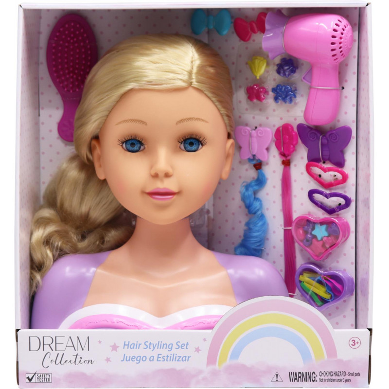 Gigo Large Hair Head Styling Play Set Assorted - Afterpay