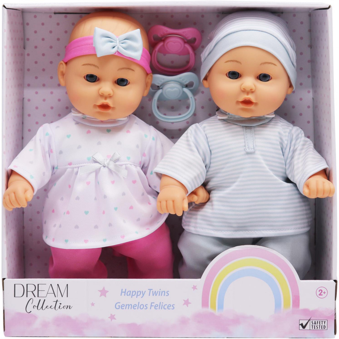 Gigo 12" Happy Twin Dolls Play Set - Afterpay Available!