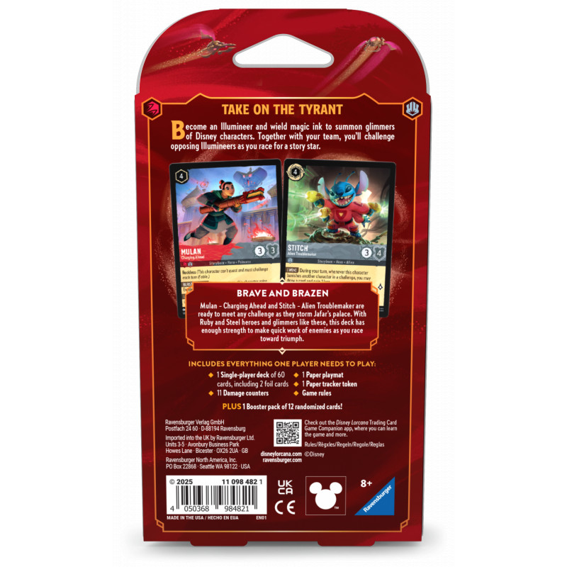 Lorcana S8 Reign Of Jafar Single-Player Deck Assorted