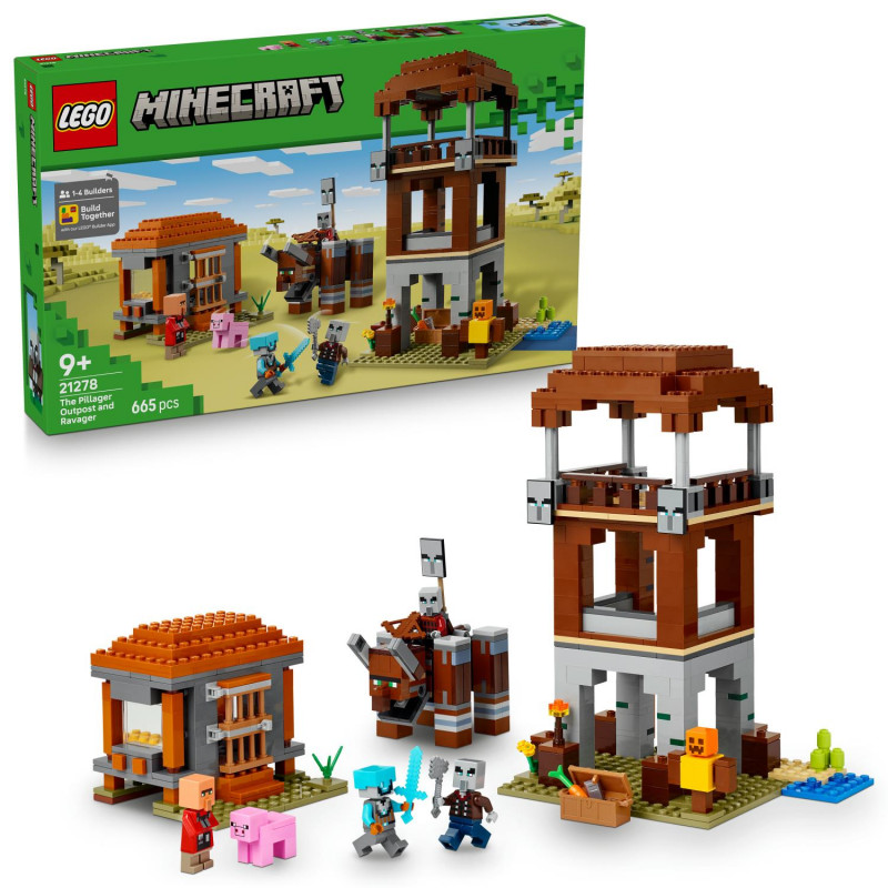 Lego Minecraft The Pillager Outpost And Ravager 21278