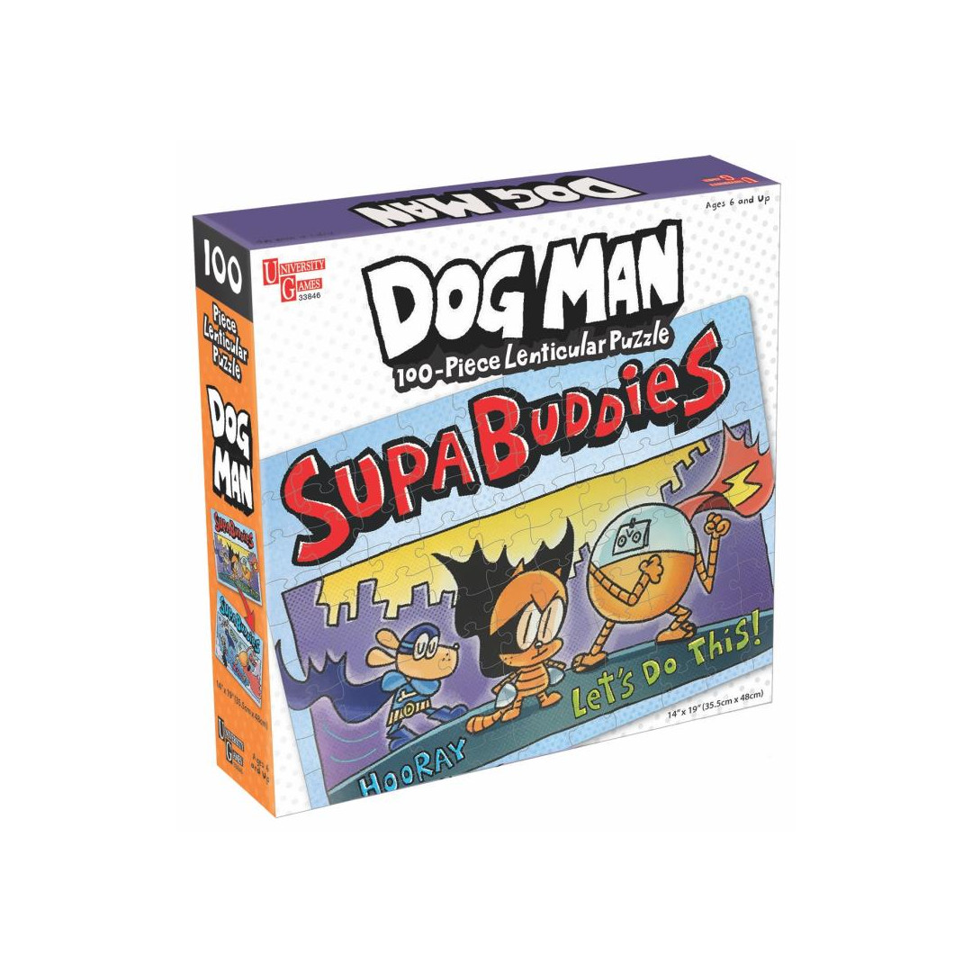 Dog Man Supa Buddies Lenticular Puzzle - Afterpay Available!