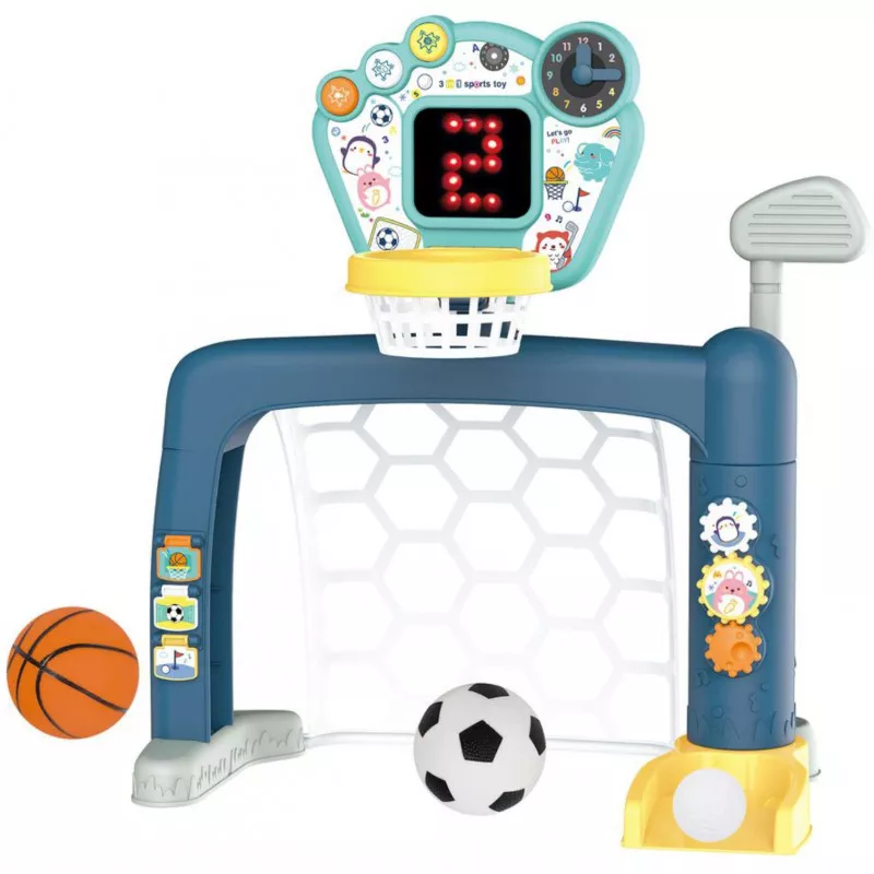 Sports World 3 In 1 Indoor Basketball, Soccer, Golf Toy Set