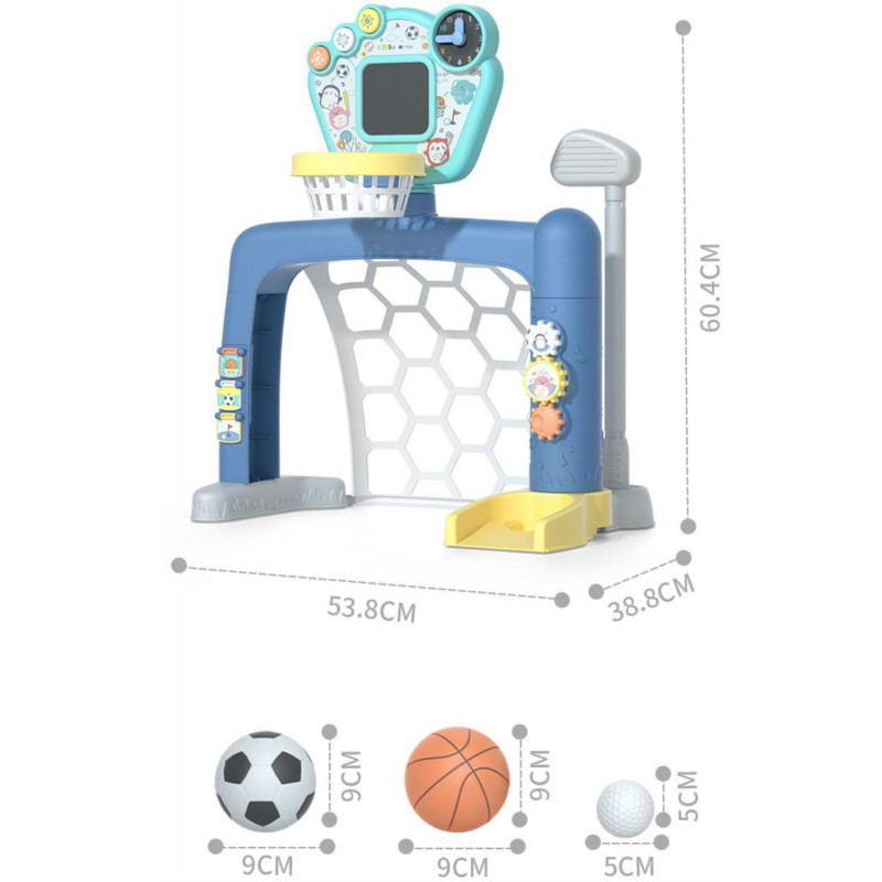 Sports World 3 In 1 Indoor Basketball, Soccer, Golf Toy Set