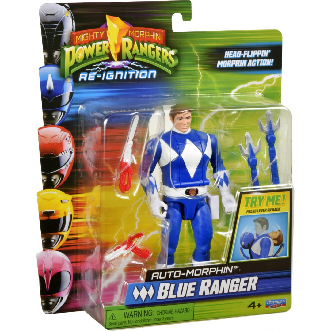 Power Rangers Auto-Morphin Ranger Figures Blue - Afterpay