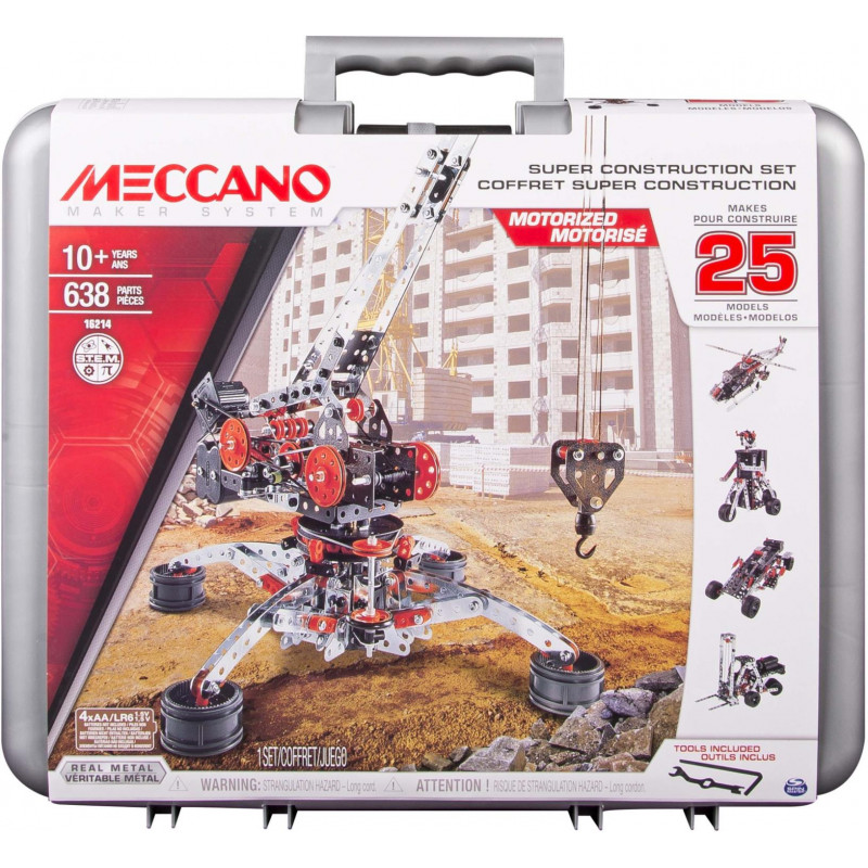 Meccano 25 In 1 Construction Set In Case - Afterpay