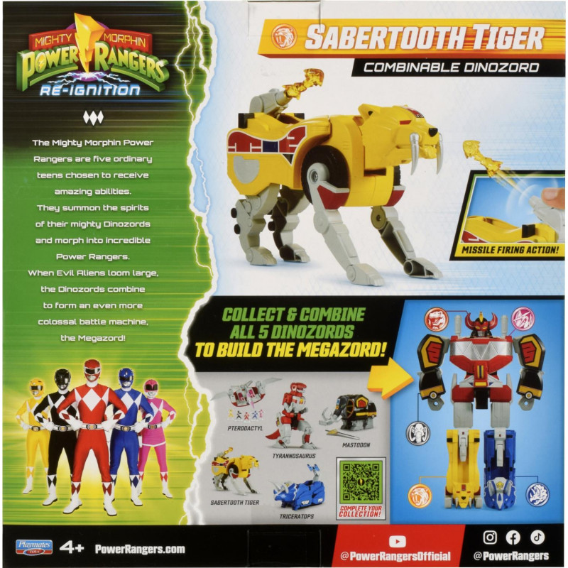 Power Rangers Sabertooth Tiger Combinable Dinozord