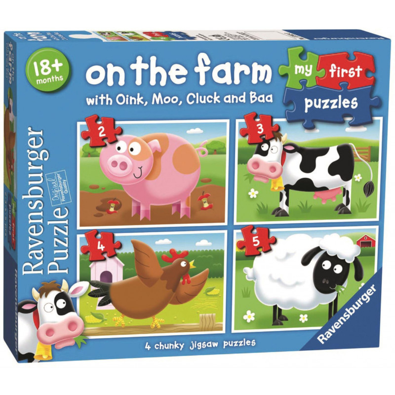 Ravensburger - On The Farm My First Puzzle 2/3/4/5P