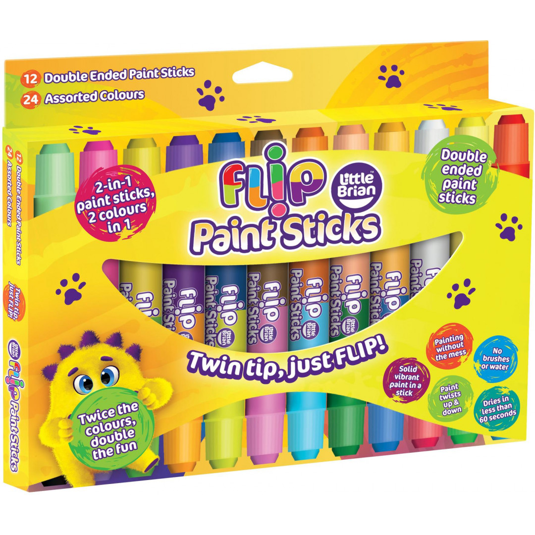 Little Brian Paint Sticks - Flip Paint Sticks 12 Pk