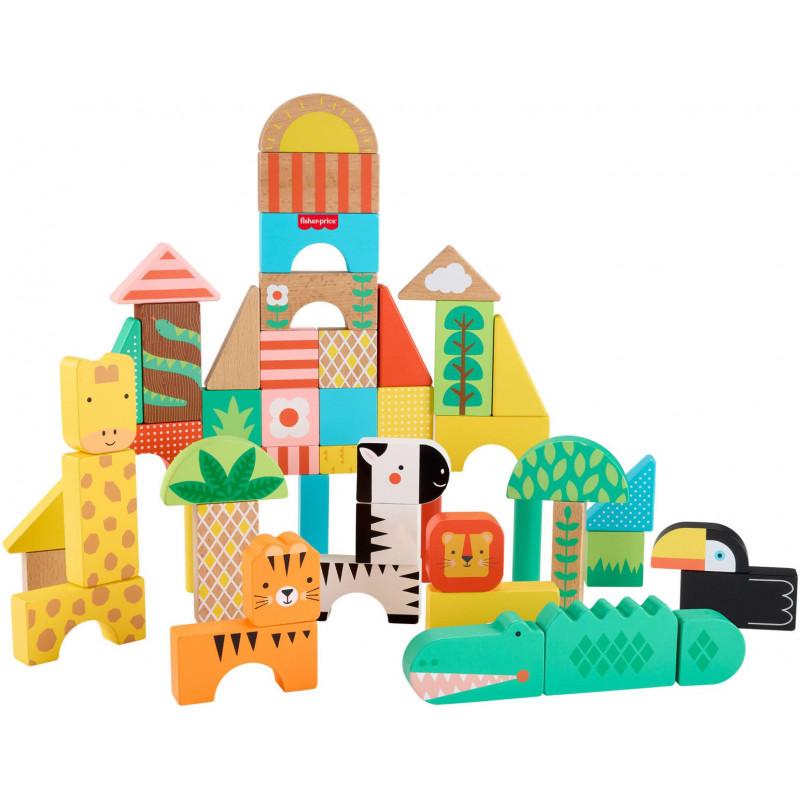 Fisher Price Wooden Jungle Blocks - Afterpay Available!