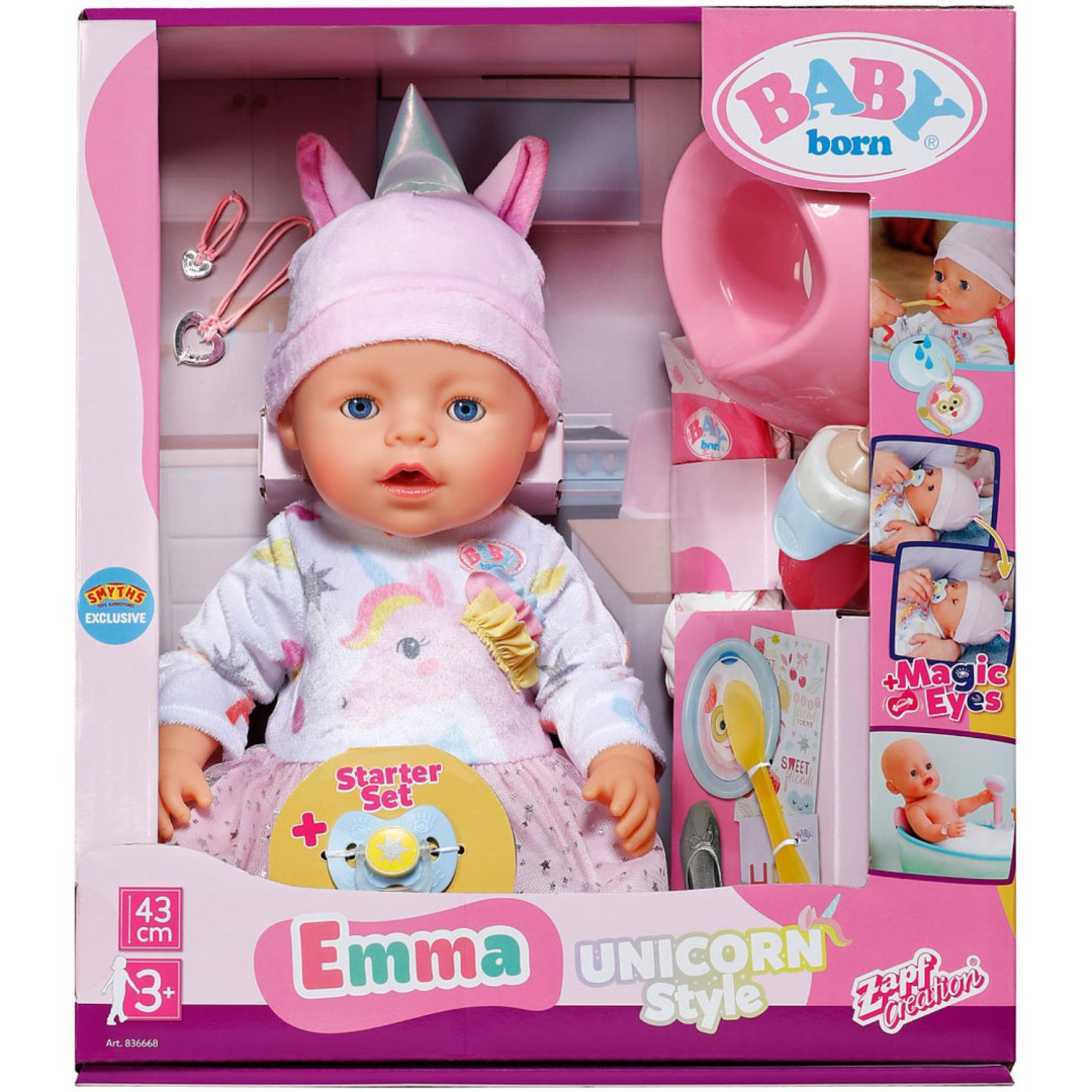 Baby Born Emma In Unicorn Style 43cm - Afterpay Available!