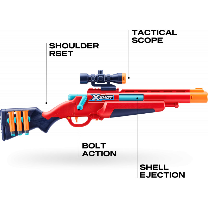 Zuru XShot Bolt Action Rifle With 16 Darts - Afterpay
