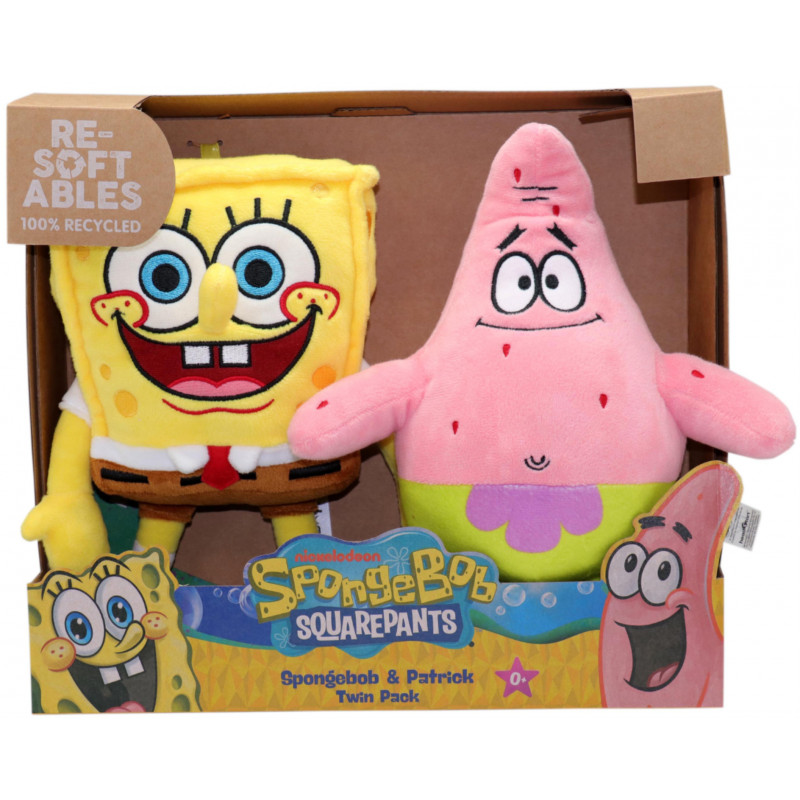 Resoftables Medium Twin Pack Plush - Spongebob & Patrick