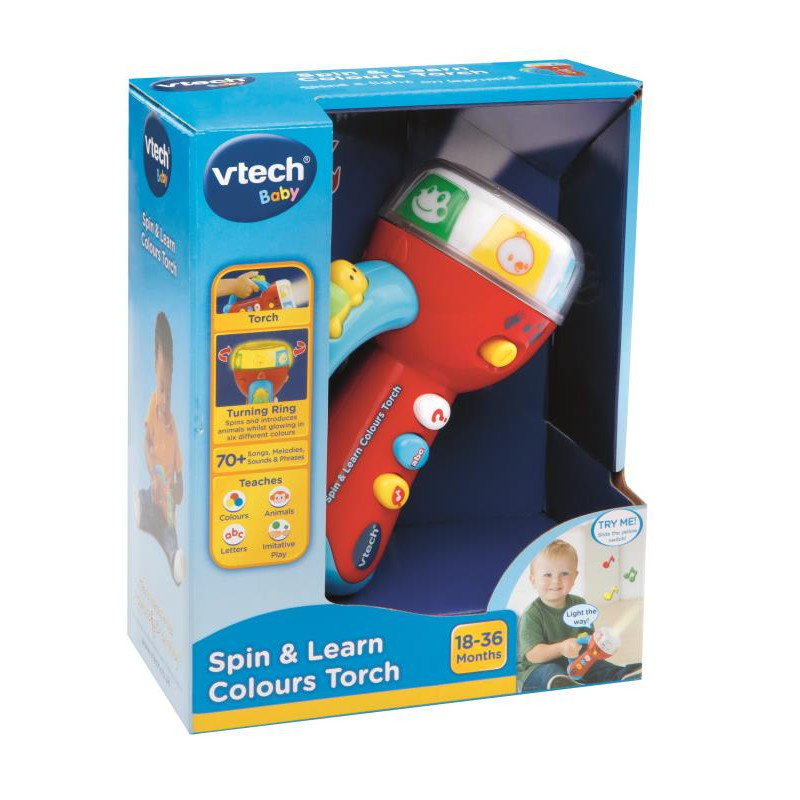 VTech Baby Spin & Learn Colours Torch | Mr Toys Toyworld
