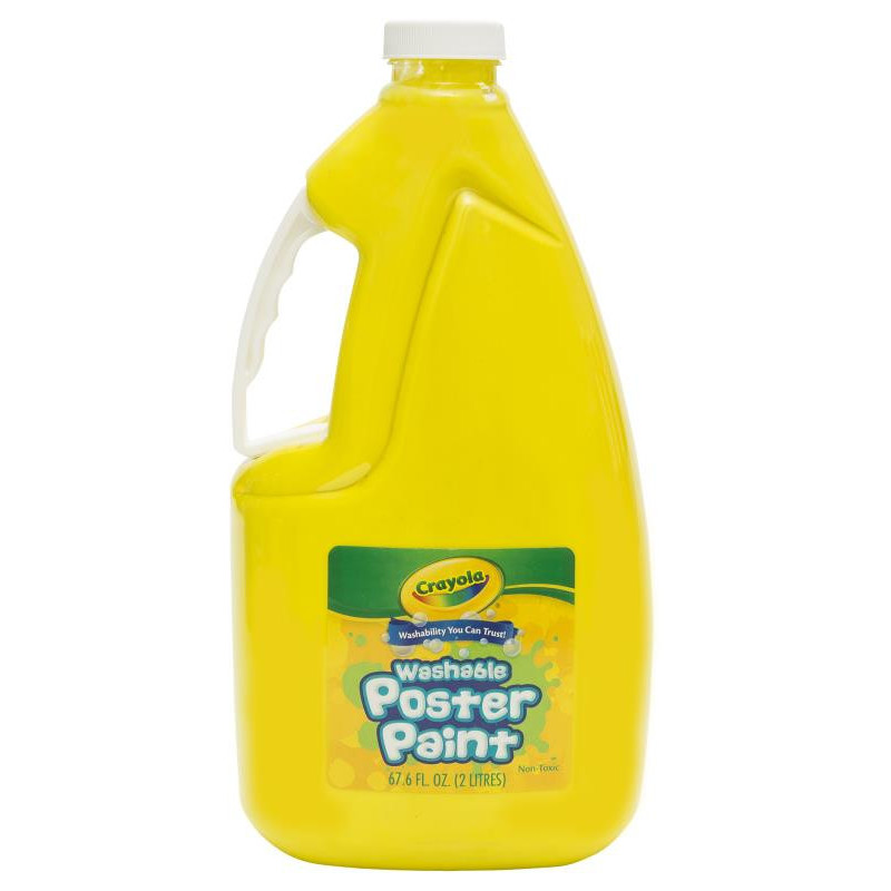 Crayola Washable Poster Paint 2 Litre - Yellow - Afterpay