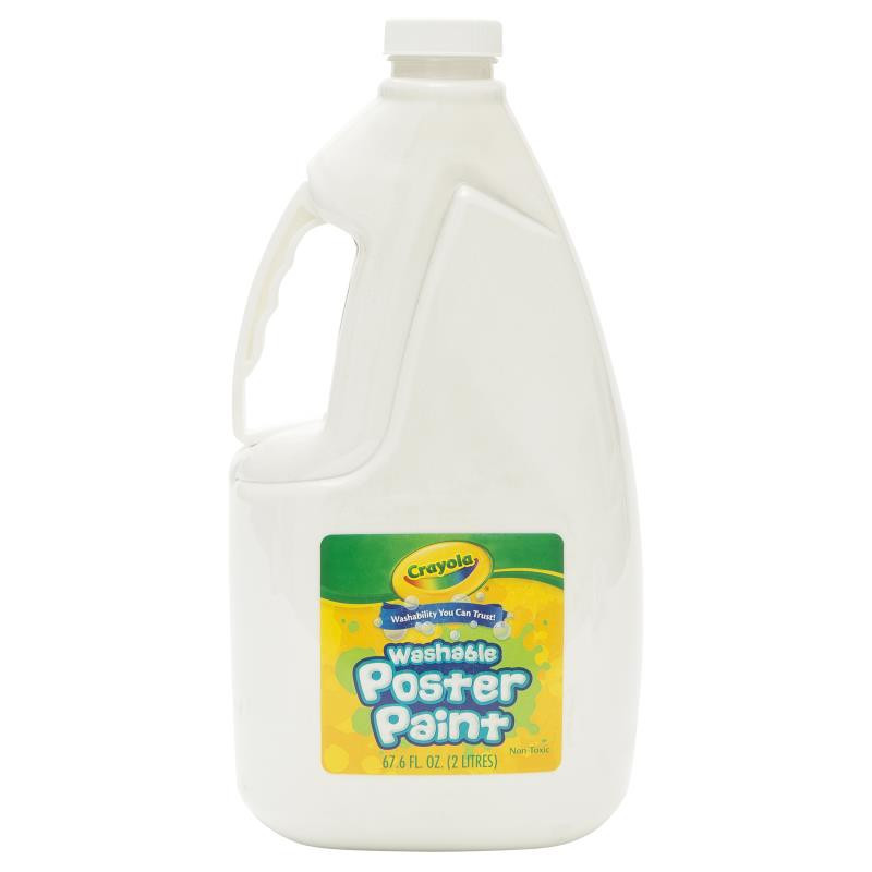 Crayola Washable Poster Paint 2 Litre - White - Afterpay