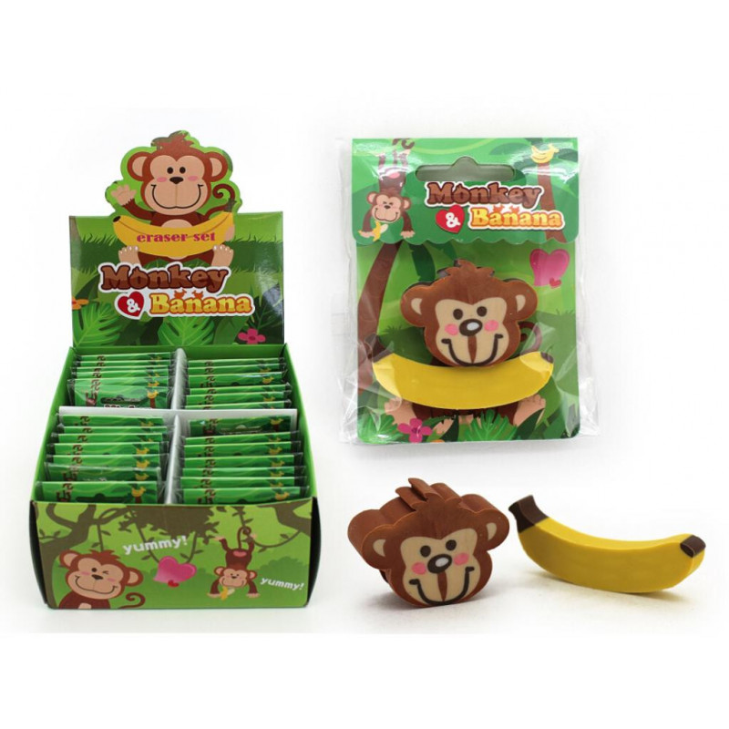 Monkey & Banana Eraser Set - Afterpay Available!