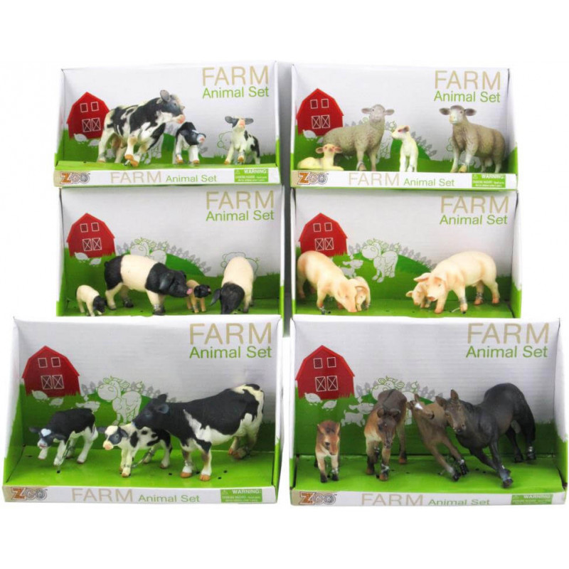 Farm Yard Animal Play Set - Realistic Farm Animals-