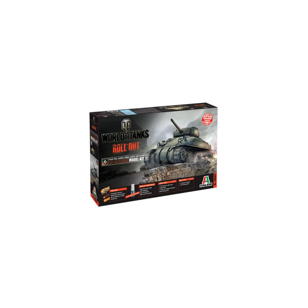 Italeri 1/35 World of Tanks M4 Sherman Plastic Model Kit