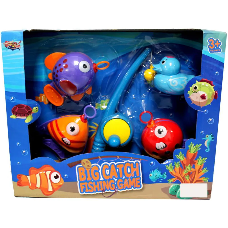 Big Catch Fishing Game - Rod, 3 Fish & Duck | Mr Toys Toyworld