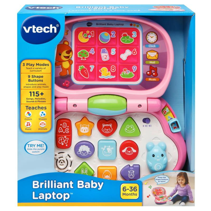 VTech Brilliant Baby Laptop - Pink - Shop Now!