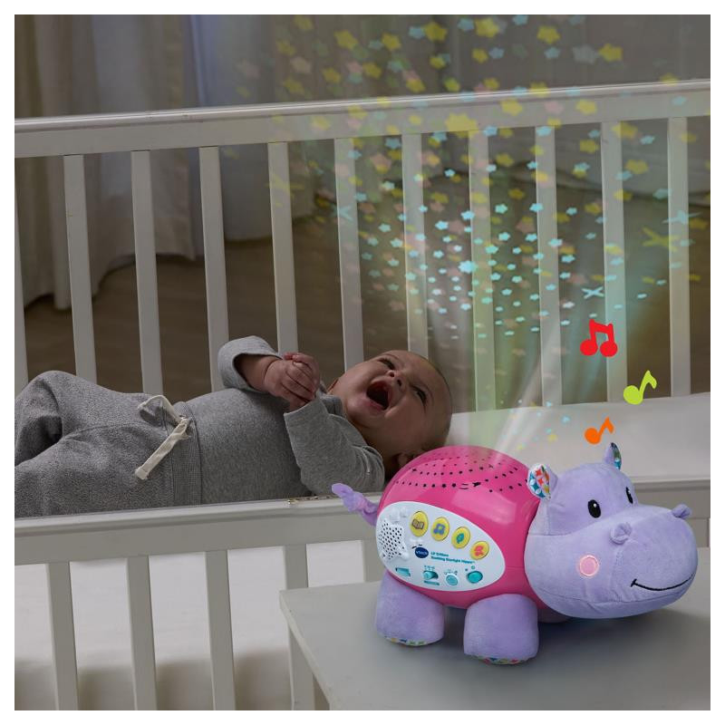VTech Little Friendlies Starlight Sounds Hippo Pink | Mr Toys