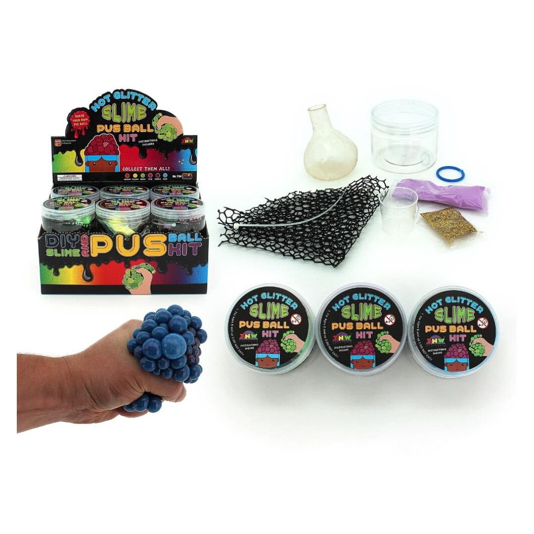 DIY Slime & Pus Ball Kit - Neon- Assorted - Afterpay