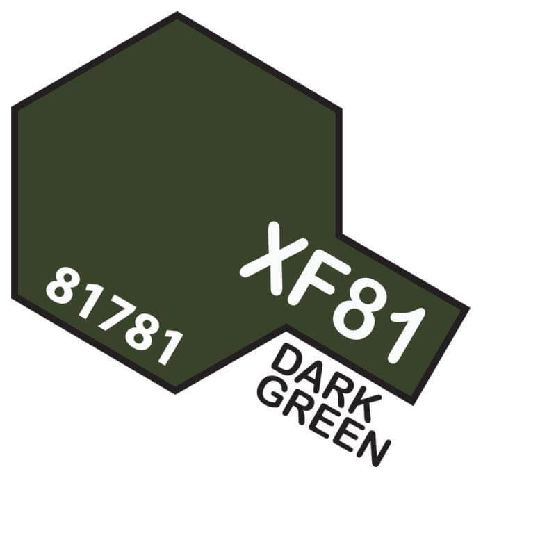 Tamiya Mini Acrylic XF-81 Dk Green 2 - Afterpay Available!