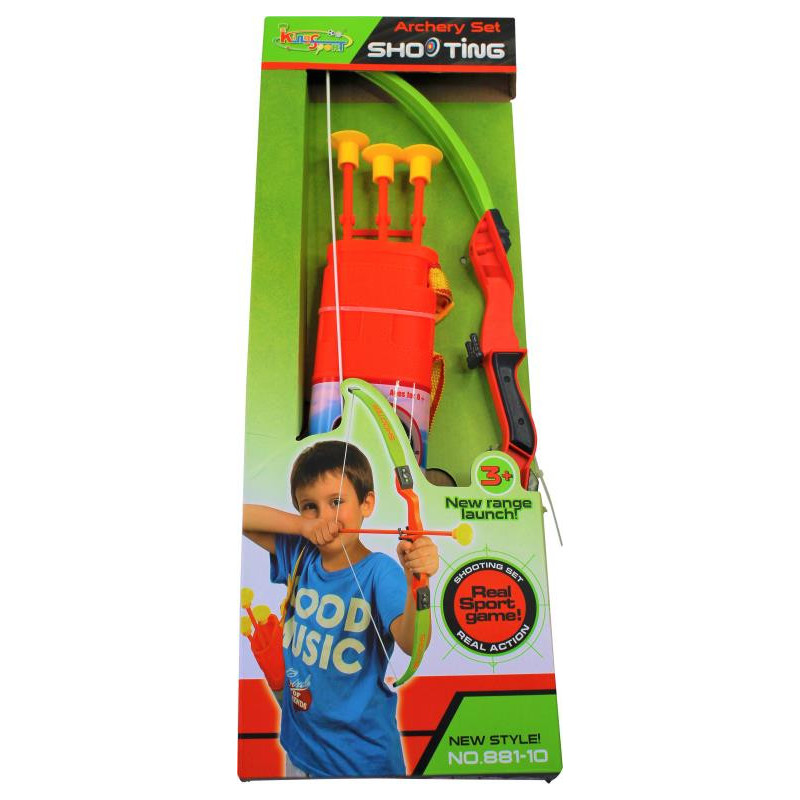 Small Archery Set With Quiver - Includes 3 Suctionarrows