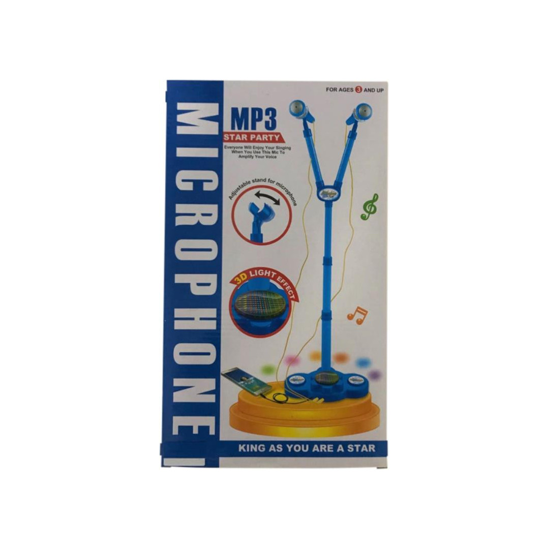 Twin Blue Microphones On Stand - Quality Sound - Afterpay