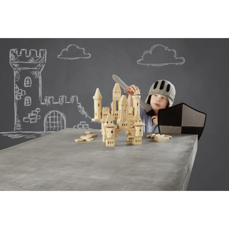 Toy Wood Castle Blocks 75Pcs - Afterpay Available!