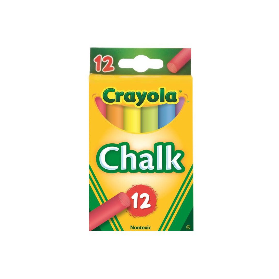 Crayola 12 Chalk Assorted Colours - Afterpay Available!