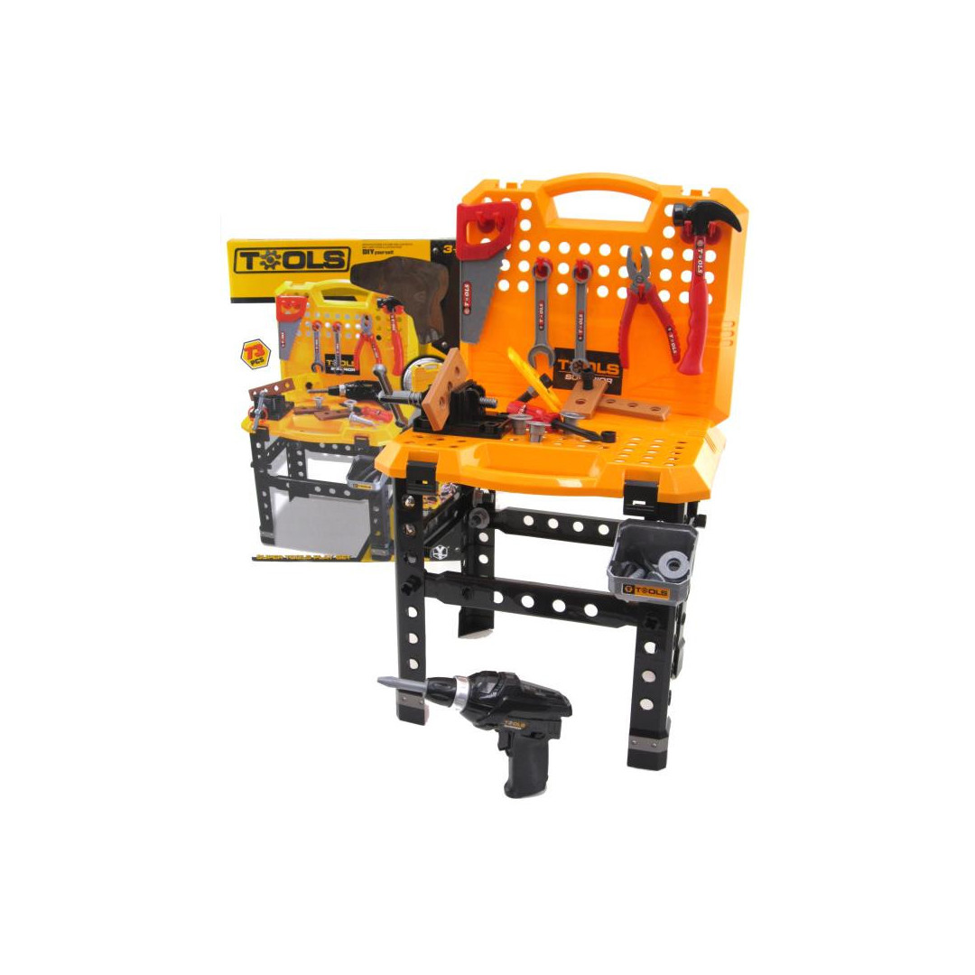 Super Tool Work Bench - Battery Operated Drill, Bench