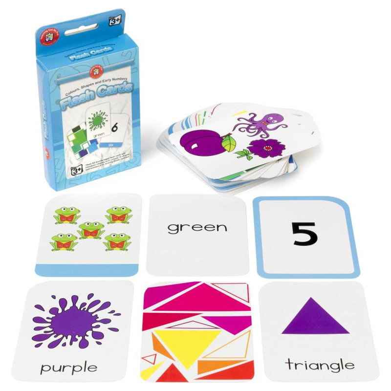 Learning Can Be Fun - Colour Shape Number Flash Card | Mr Toys