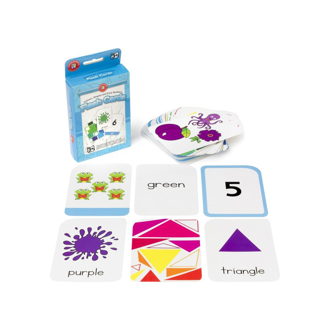Learning Can Be Fun - Colour Shape Number Flash Card | Mr Toys