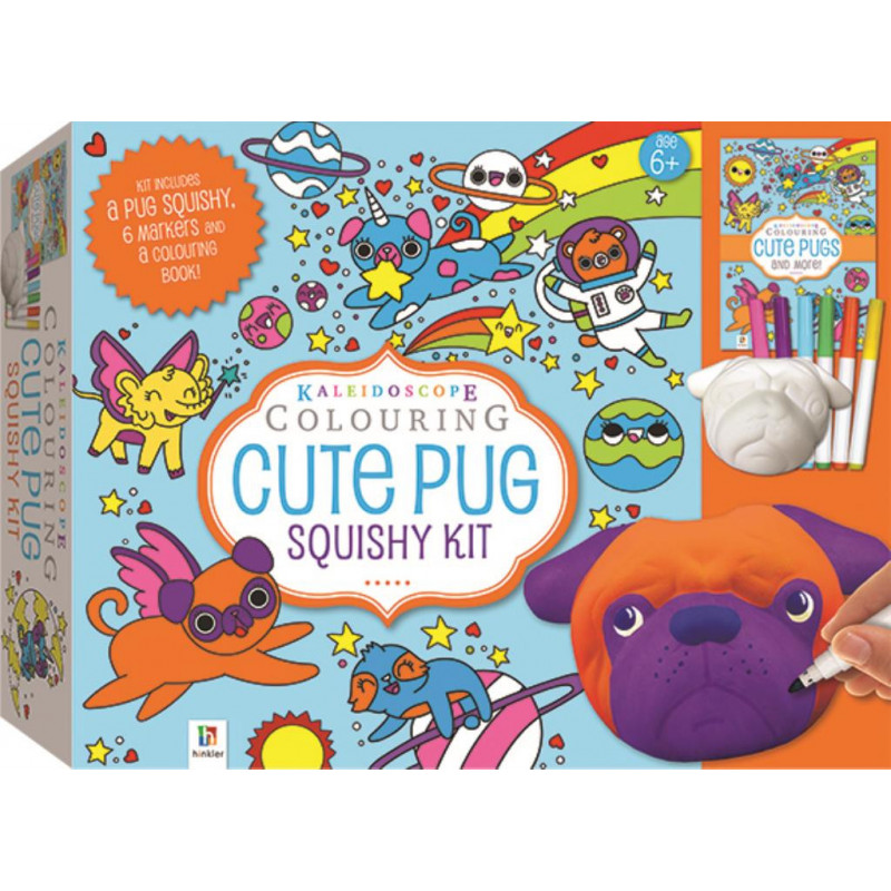 Kaleidoscope Colouring: Cute Pug Squishy Kit - Afterpay