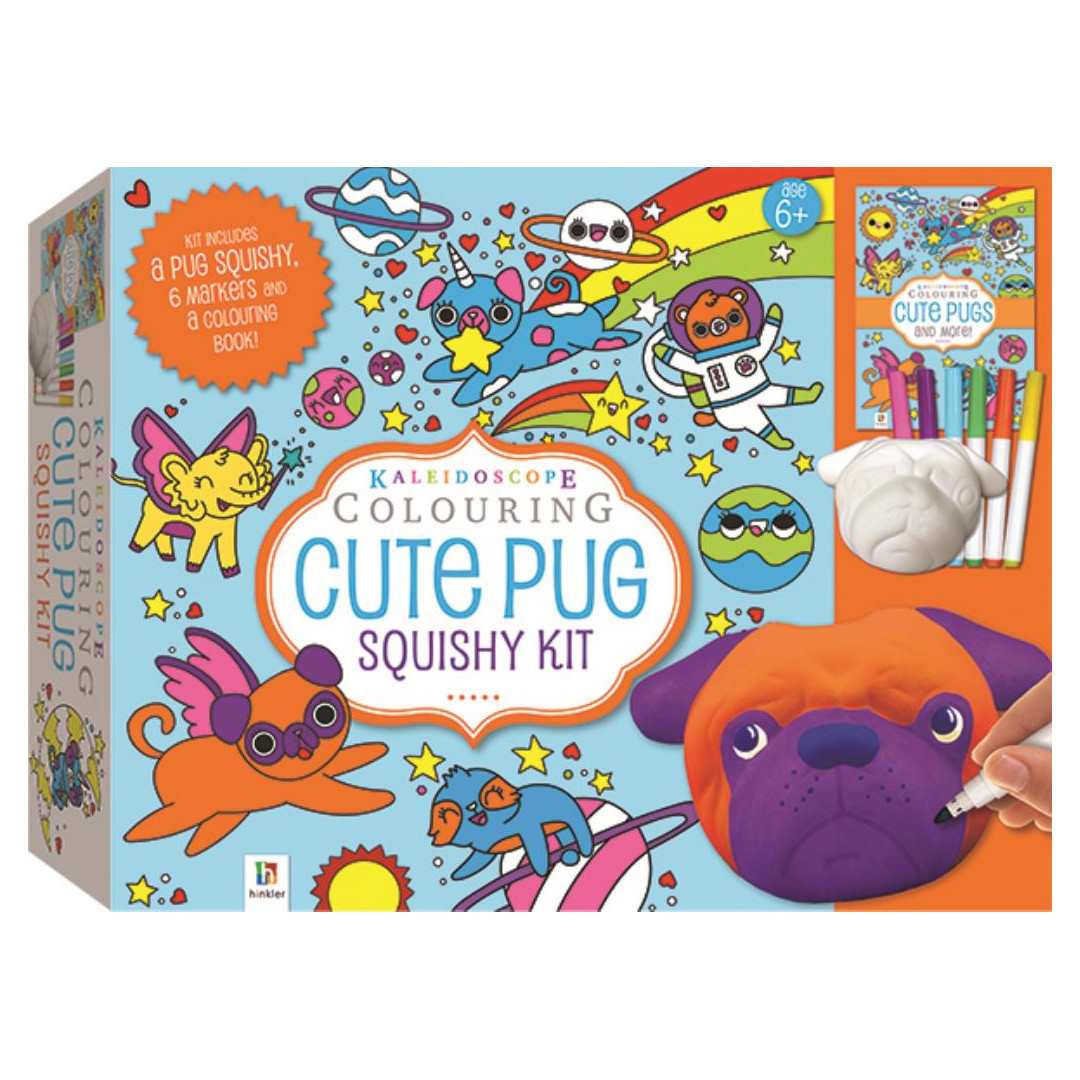 Kaleidoscope Colouring: Cute Pug Squishy Kit - Afterpay