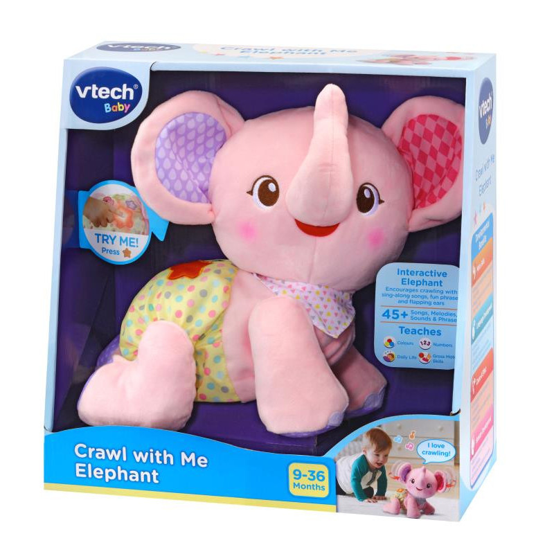 VTech Crawl With Me Elephant Assorted - Afterpay Available!