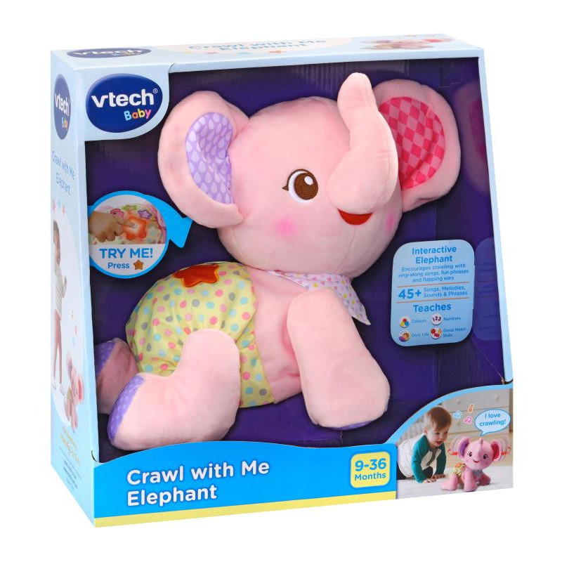 VTech Crawl With Me Elephant Assorted - Afterpay Available!
