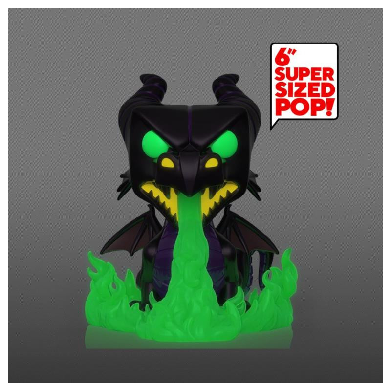 Disney Dragon With Flames Metallic Glow 6" Pop!