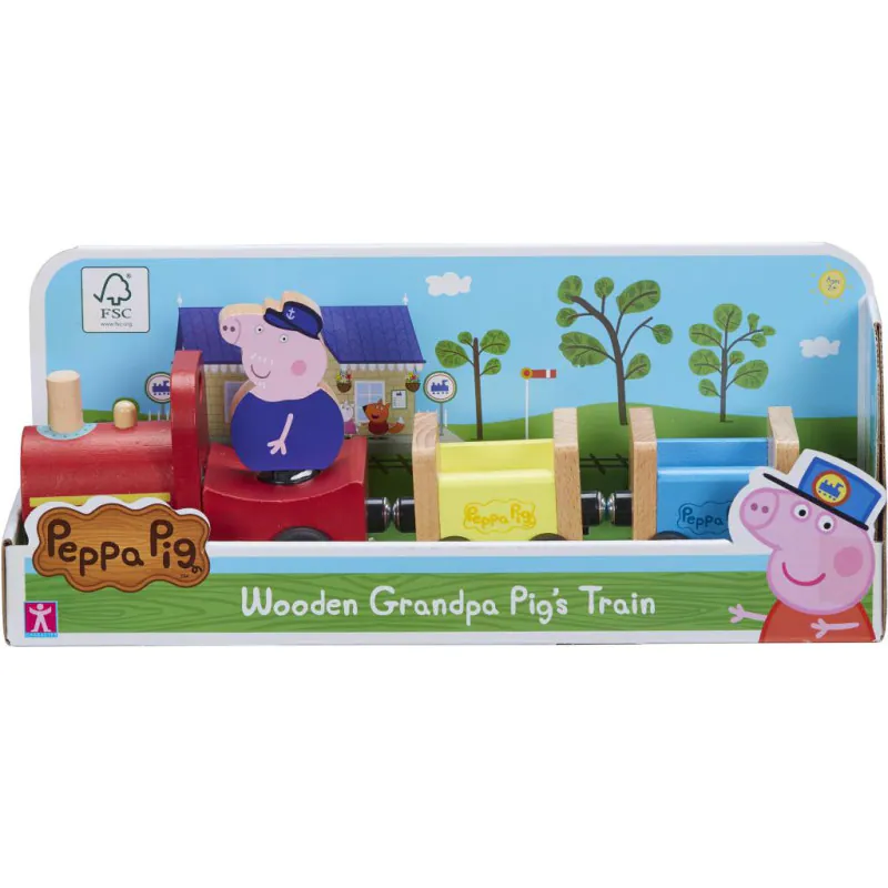 Peppa Pig Wood Play Train & Figure - Afterpay Available!