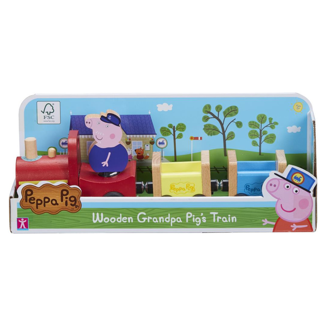 Peppa Pig Wood Play Train & Figure - Afterpay Available!
